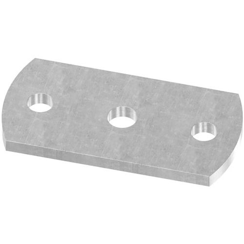 Ankerplaat staal 100 x 50 x 6 mm met 3 gaten - RVSLand