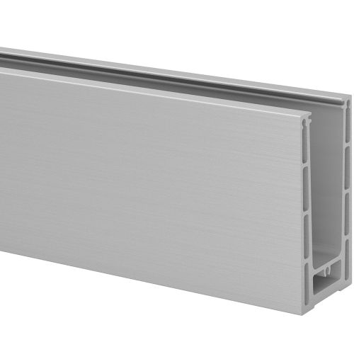 Easy Glass Prime Topmontage vloerprofiel, RVS Look, 2,5 m - RVSLand