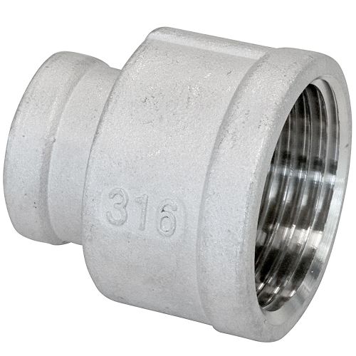 Verloopsok 1 duim x 1/2 duim, Draadfitting, RVS316 - RVSLand