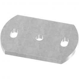 Ankerplaat staal 120 x 80 x 10 mm met 2 slobgaten - RVSLand