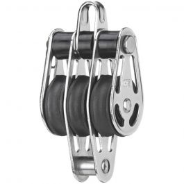 RVS Katrol 3 Rollen met Glijlager, Hanger & Hondsvot Kopen?