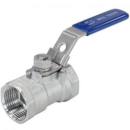 Kogelkraan 1-delig, Draadfitting, RVS316 - RVSLand