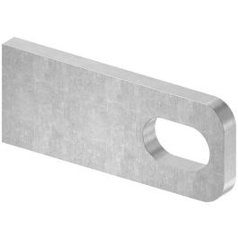 Laslip staal 100 x 40 x 8 mm vlak, slobgat 18 mm - RVSLand