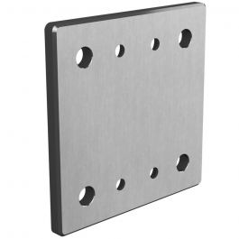 RVS Ankerplaat 150 x 150 mm voor buisklemmen