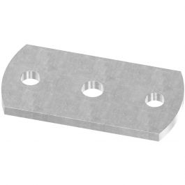Ankerplaat staal 100 x 50 x 6 mm met 3 gaten - RVSLand