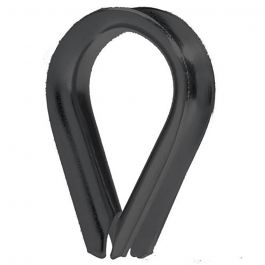 Kabelkous zwart voor kabel 4 mm RVS 316
