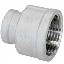 Verloopsok 3/4 duim x 3/8 duim draadfitting RVS 316