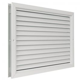 Deurrooster 445x345mm wit aluminium - RVSLand