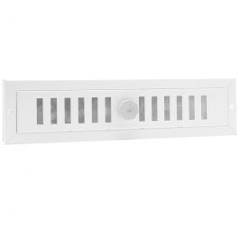 Deurrooster afsluitbaar wit 470x121mm - RVSLand