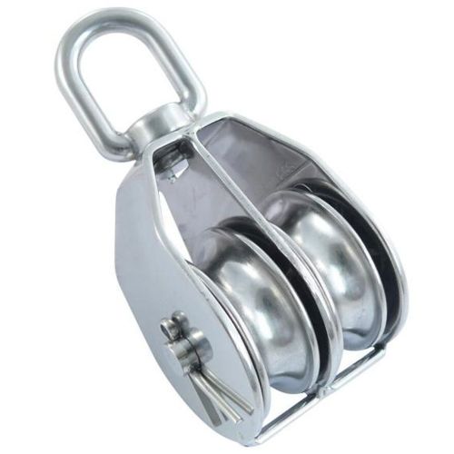 RVS Katrol Dubbel Warteloog/Verwijderbare Rol Touw 6mm