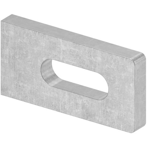 Laslip staal rechthoek 50x25x6mm met slobgat - RVSLand